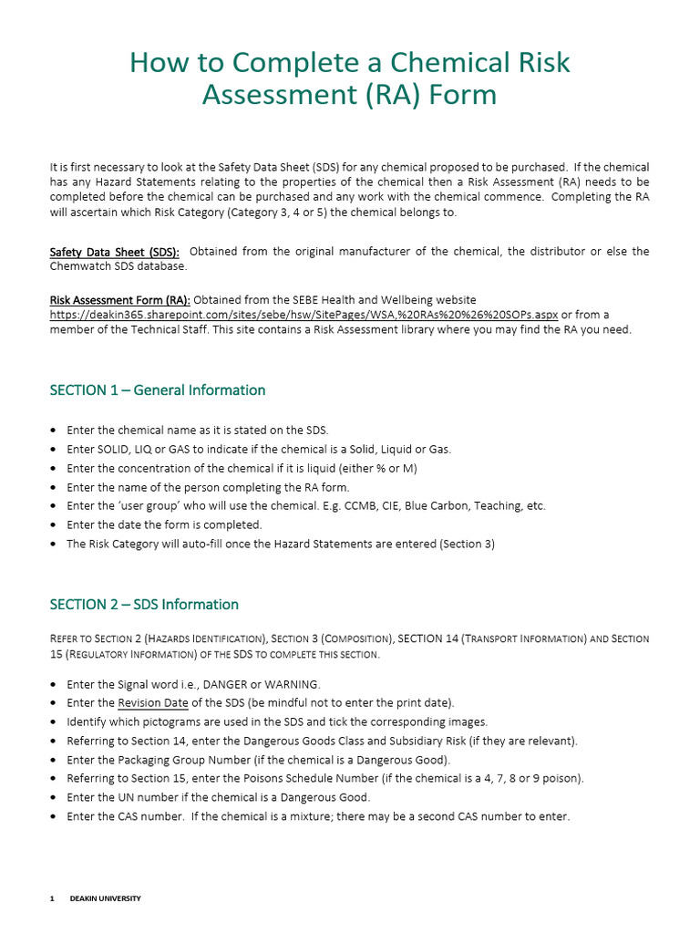 Chemical Risk Assessment Guide | PDF | Risk | Safety
