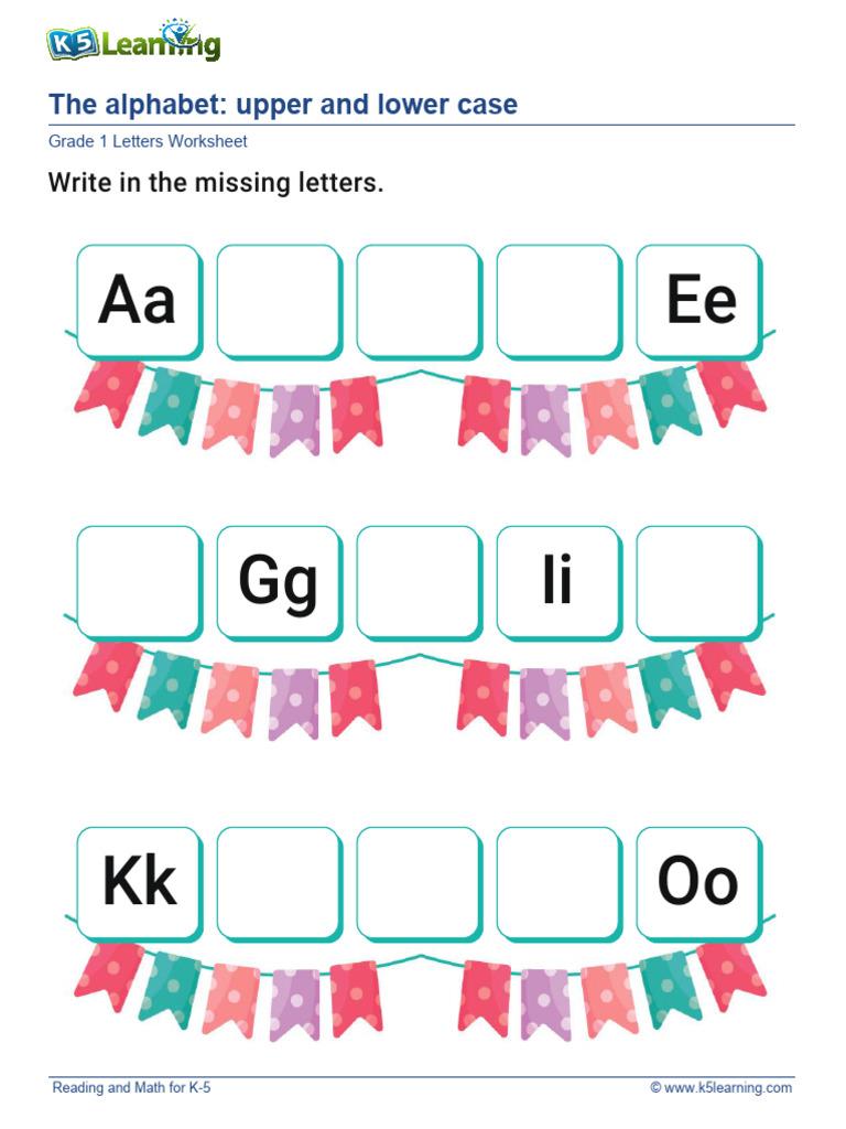 Grade 1 Alphabet Letter Worksheet | PDF