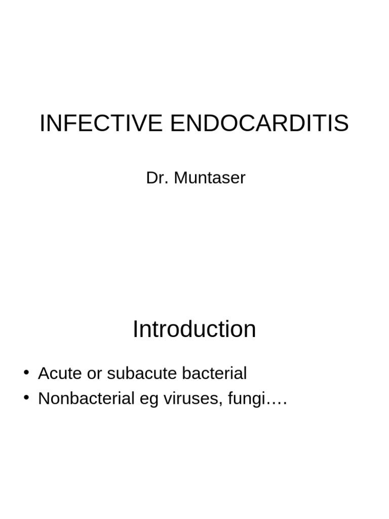 Infective Endocarditis,,, | PDF | Causes Of Death | Diseases And Disorders