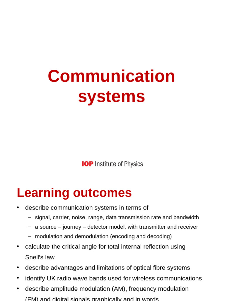 Comm System Pdf Radio Modulation