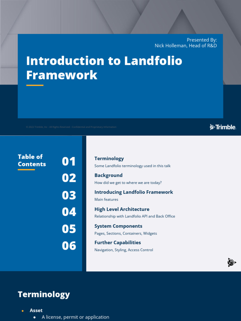106 Introduction To Landfolio Framework Nick Holleman | PDF | Computing ...