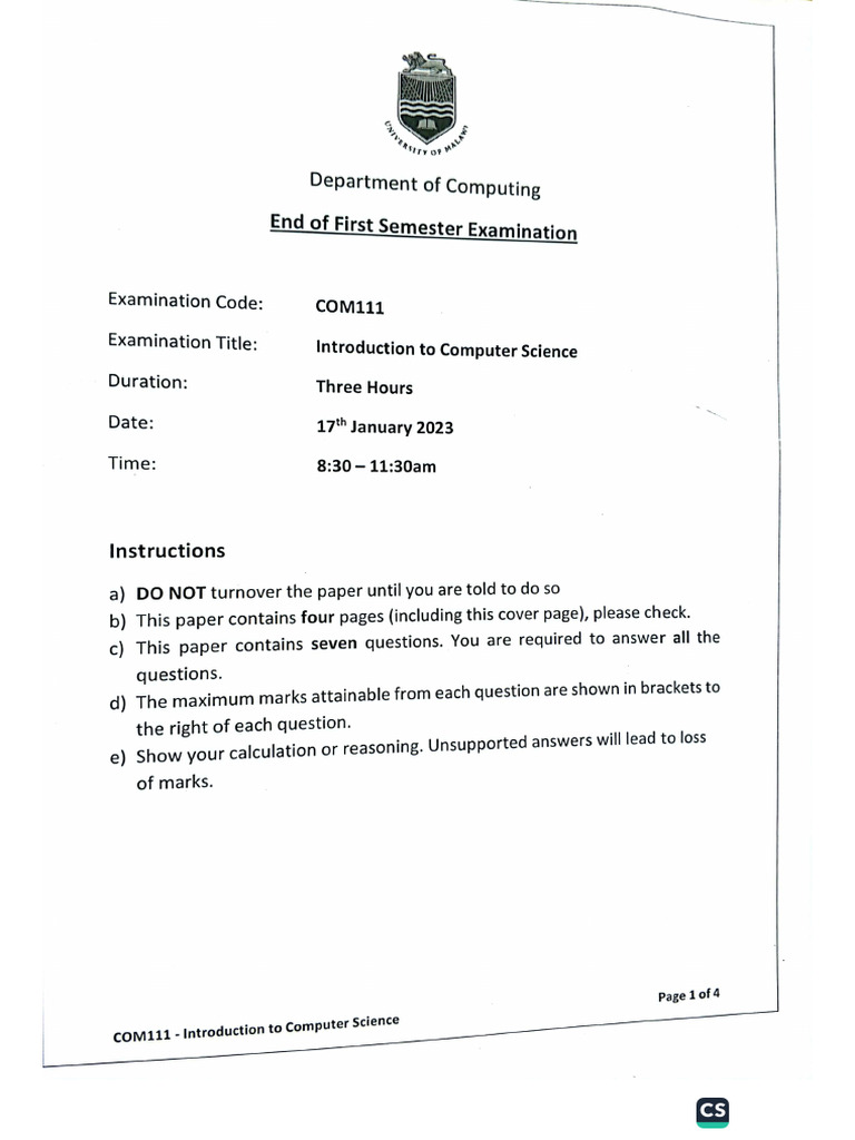 Com111 End Semi | PDF