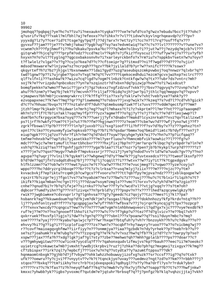 Random Character Sequence Document | PDF