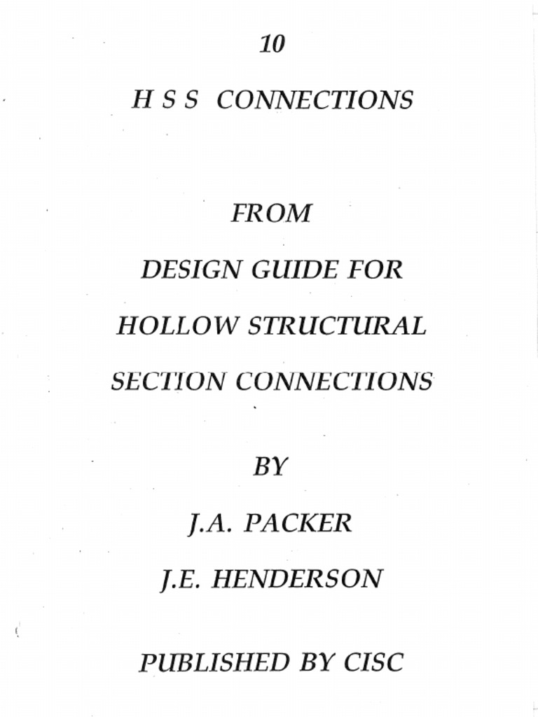 10 - HSS Connections | PDF