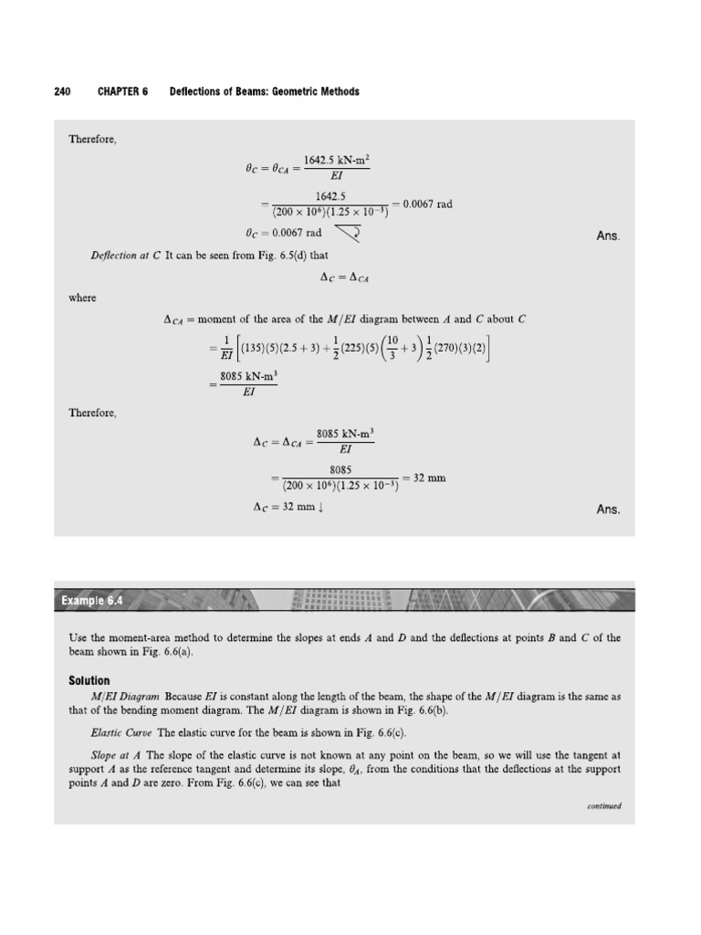 Moment Area Method | PDF