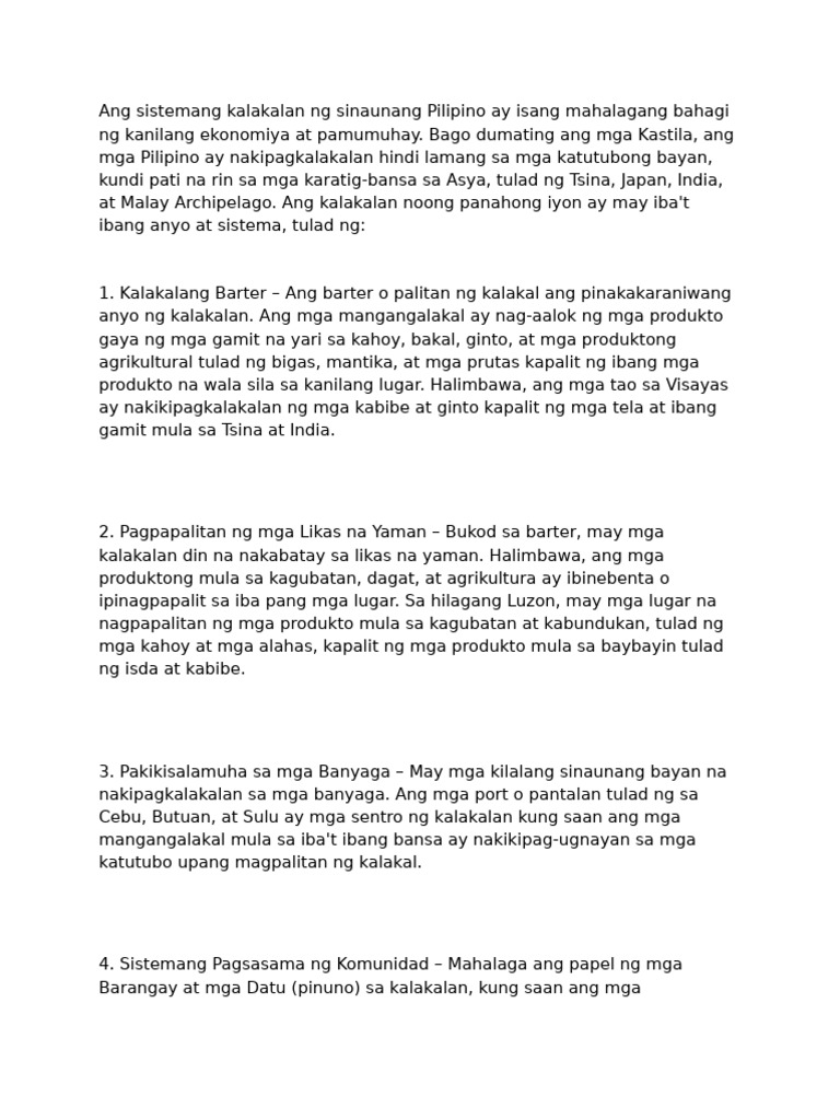 Kalakalang Pilipino | PDF