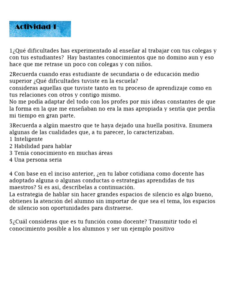 Actividad 1 Educación Desde El Bienestar Pdf Las Emociones