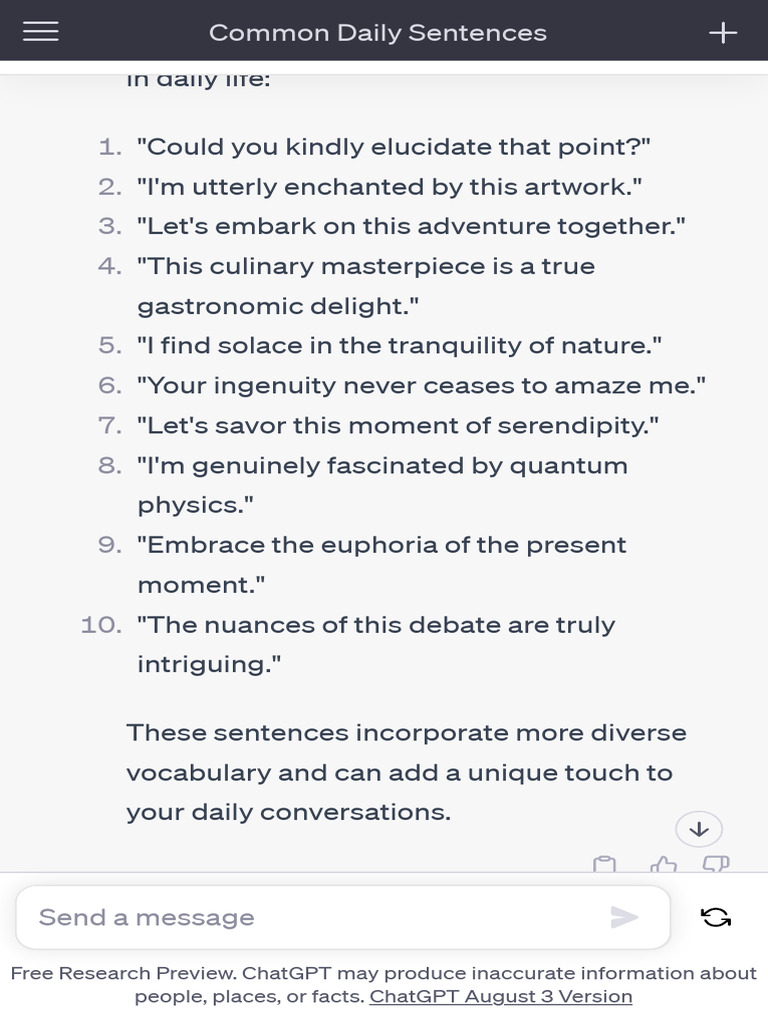 Enrich Daily Talk with Unique Phrases | PDF