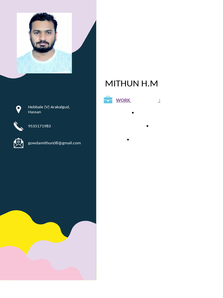 Career Objective of Mithun H.M | PDF
