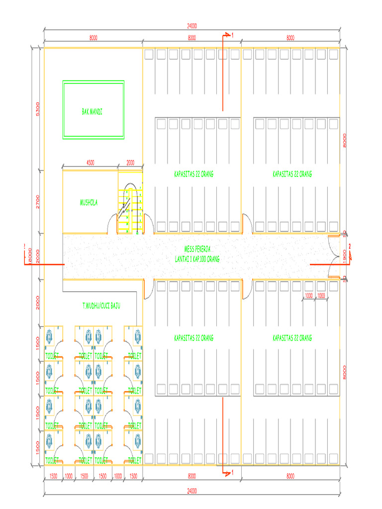 Mess Pekerja Lantai 1 | PDF