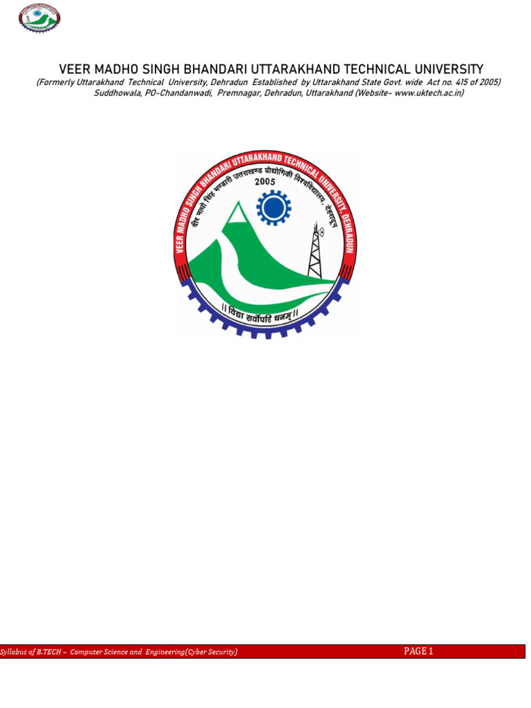 B.Tech Cyber Security Syllabus 2023-24 | PDF | Class (Computer ...