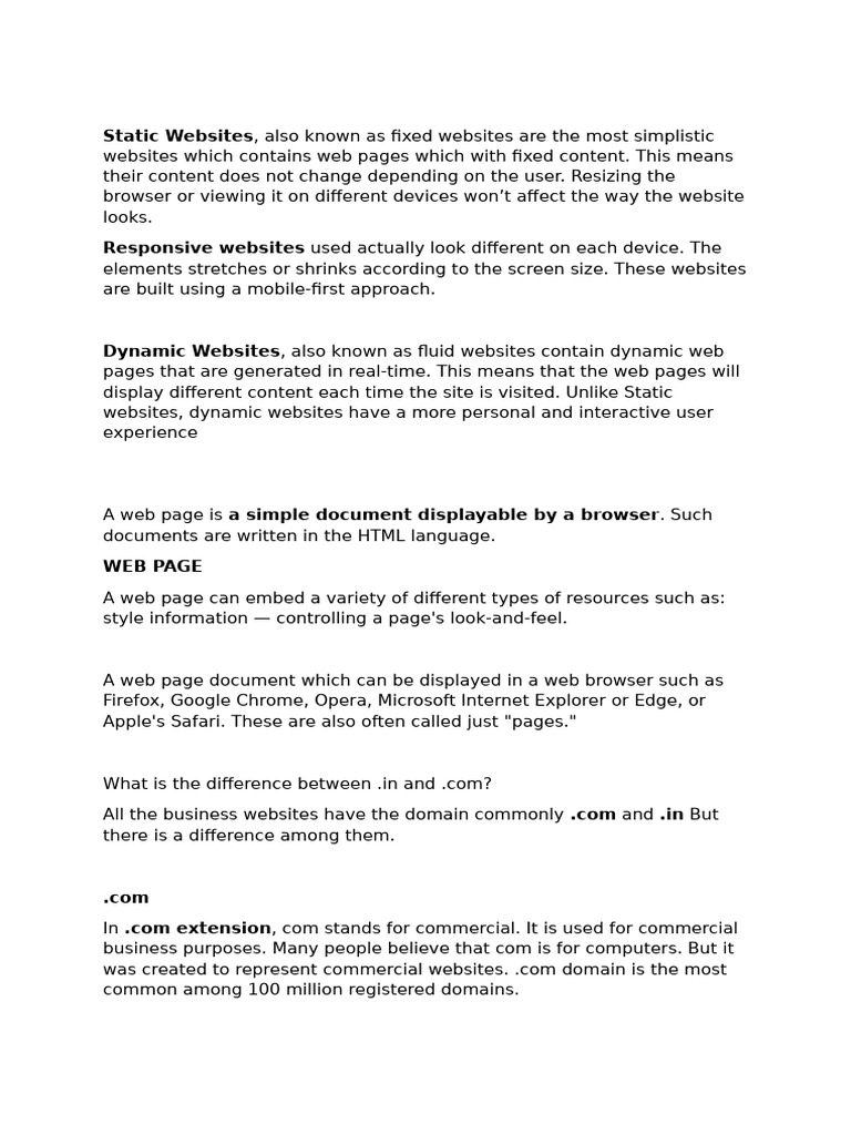 Static Websites | PDF | Websites | World Wide Web