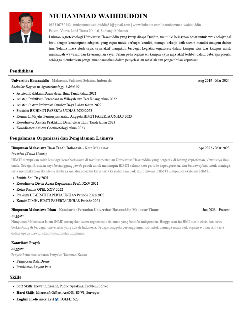 MUHAMMAD WAHIDUDDIN-resume - CV | PDF