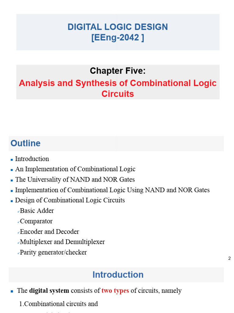 Chapter 5 Digital Logic Design | PDF | Logic Gate | Electronic Design