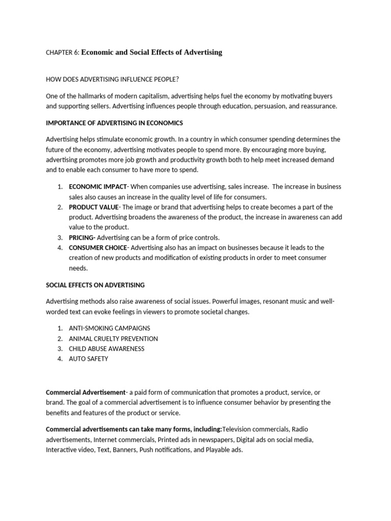 Economic and Social Impact of Advertising | PDF | Advertising | Economics
