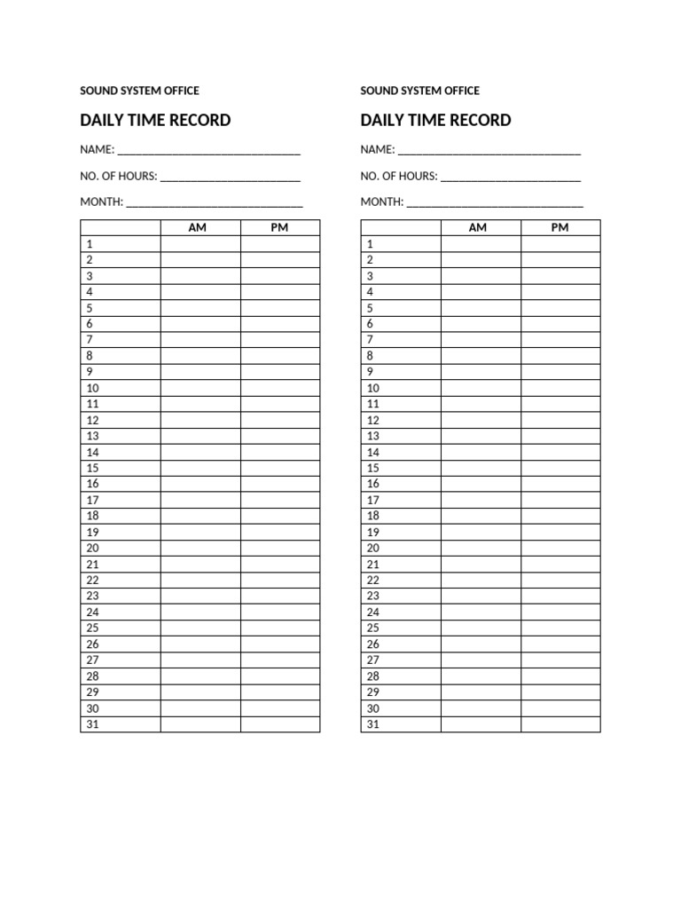 Sound System Office Dtr | PDF