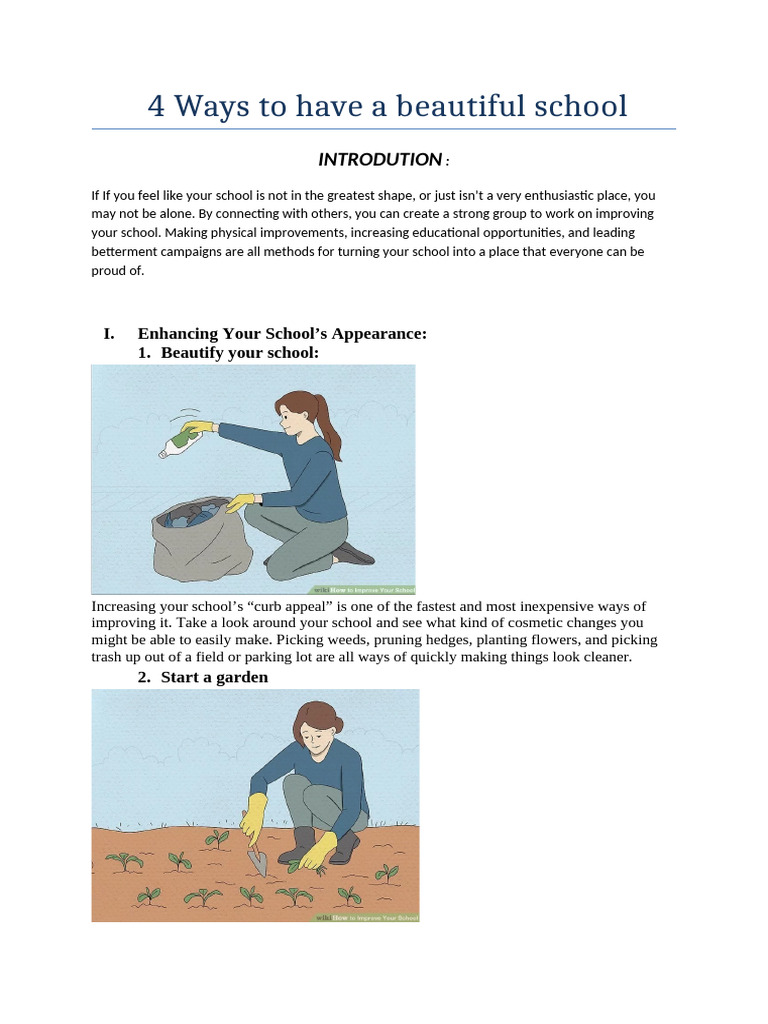 4 Ways to Have a Beautiful School | PDF