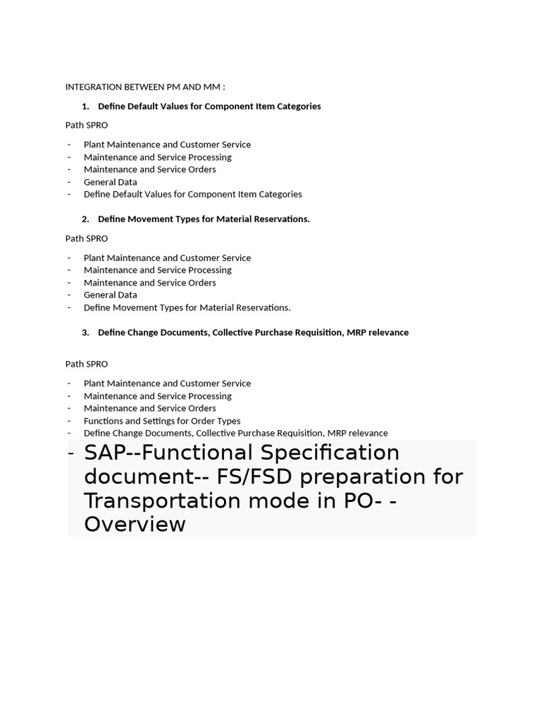 PM and MM Integration Guide in SAP | PDF