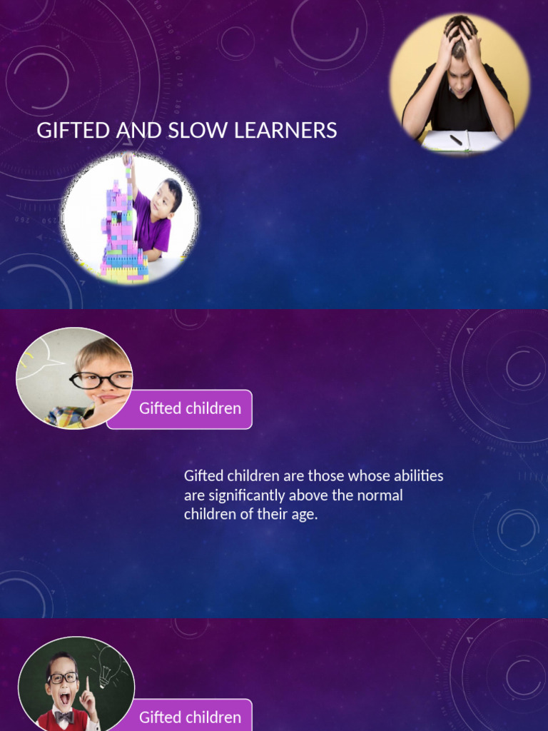 Gifted vs. Slow Learners: Case Study Insights | PDF