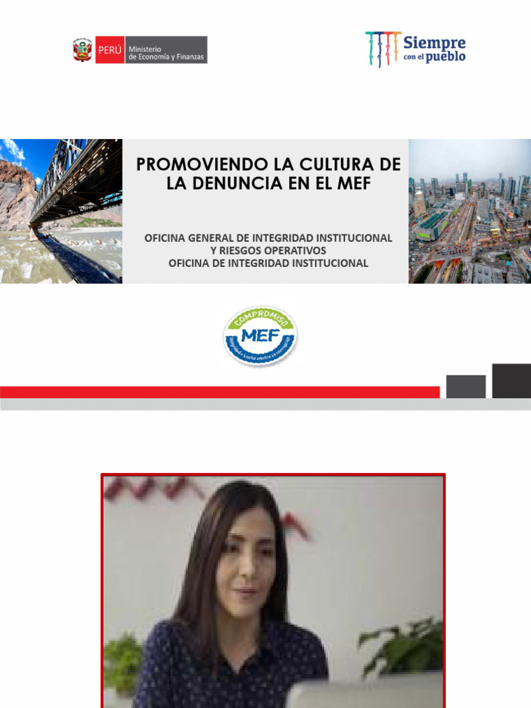 Promoviendo Cultura Denuncia MEF | PDF | Corrupción política | Justicia