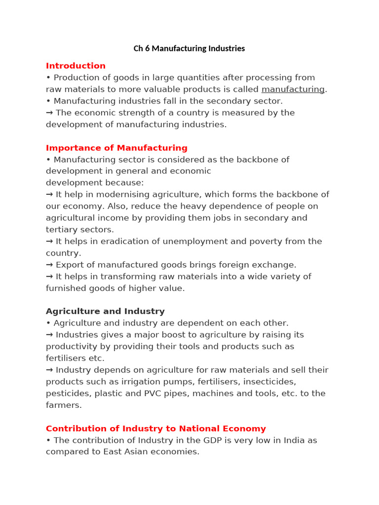 Overview of Manufacturing Industries | PDF | Pollution | Chemical Industry