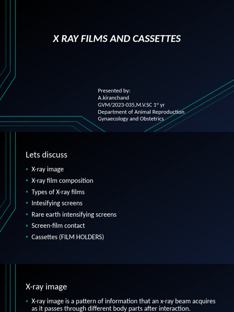 X Ray Films Casettes and Screens. | PDF | Materials