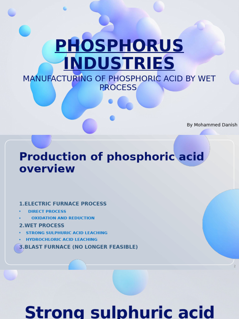 Blue Spheres Presentation | PDF | Phosphoric Acid | Sulfuric Acid