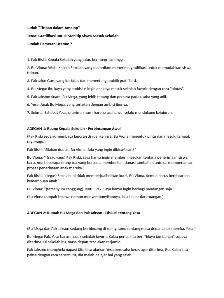 Naskah Film Pendek | PDF