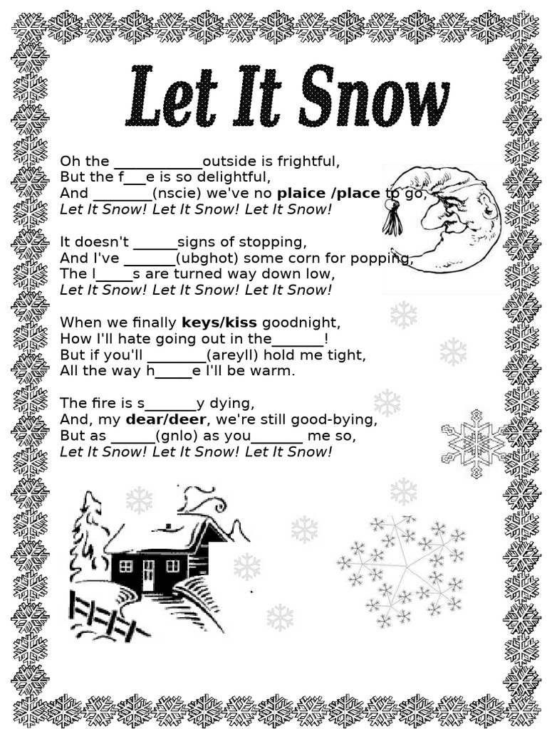 Let It Snow Activities With Music Songs Nursery Rhymes 65476 | PDF