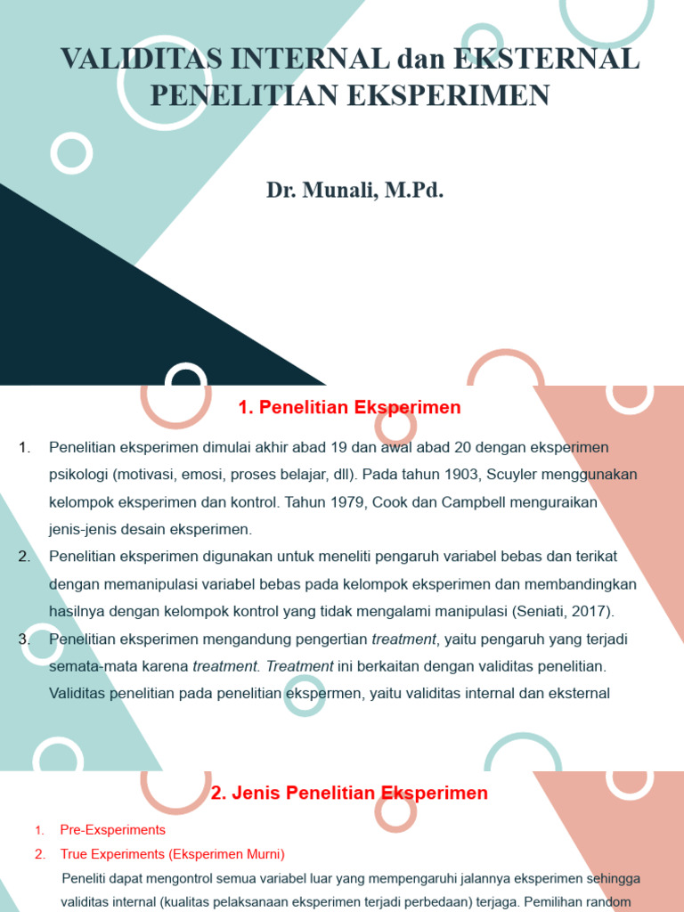 Validitas Internal Dan Eksternal | PDF