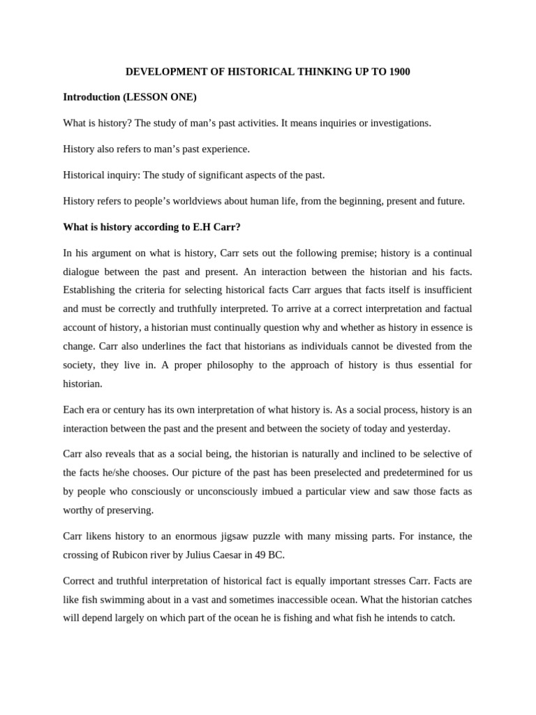 Understanding Historical Thinking Pre-1900 | PDF | Thought | Science