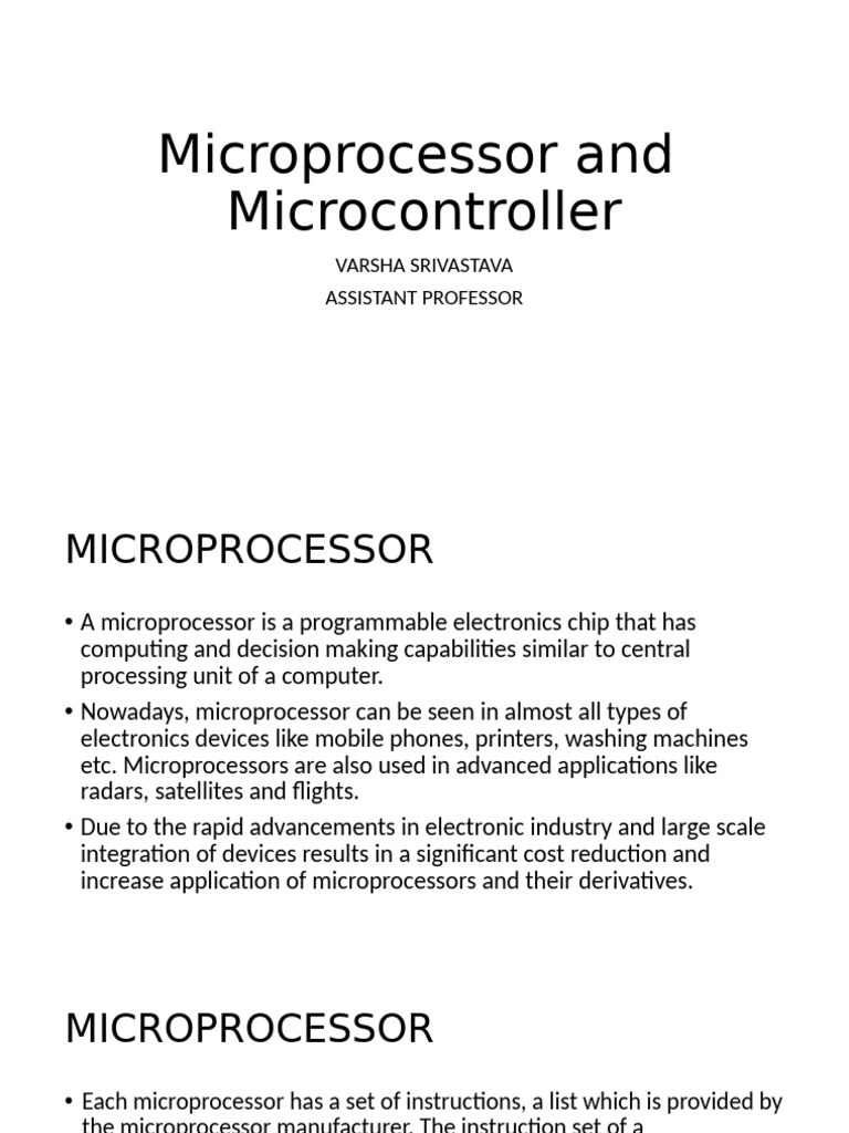 Microprocessor by V@S | PDF | Central Processing Unit | Microprocessor