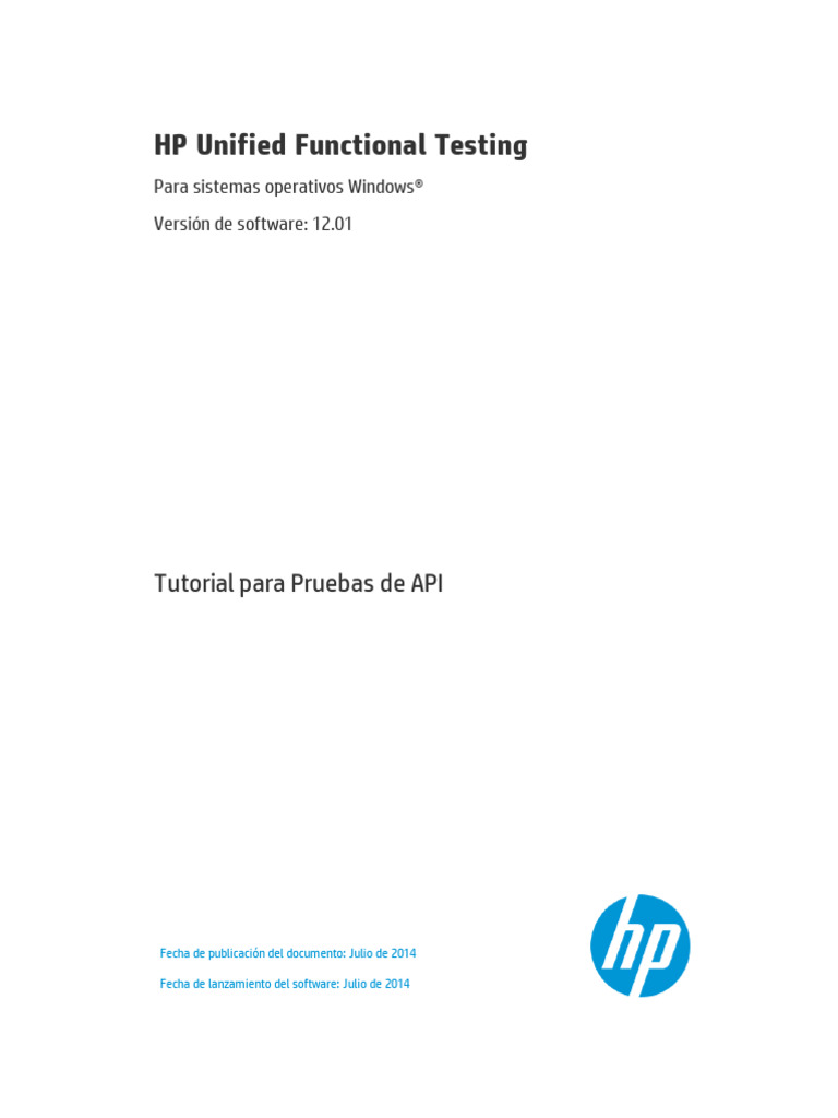 UFT 12.01 API Testing Tutorial Es | PDF | Pruebas de software ...