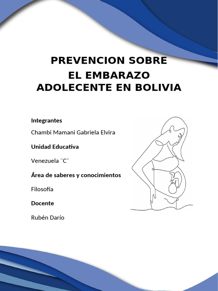 Proyecto Embarazo Adolescente | PDF | Control de la natalidad | El embarazo