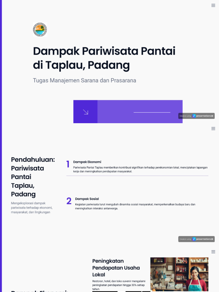 Impact of Beach Tourism in Taplau Padang | PDF