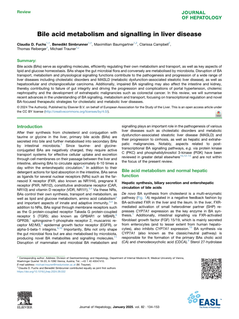 Bile acid | PDF | Nutrients | Cell Biology