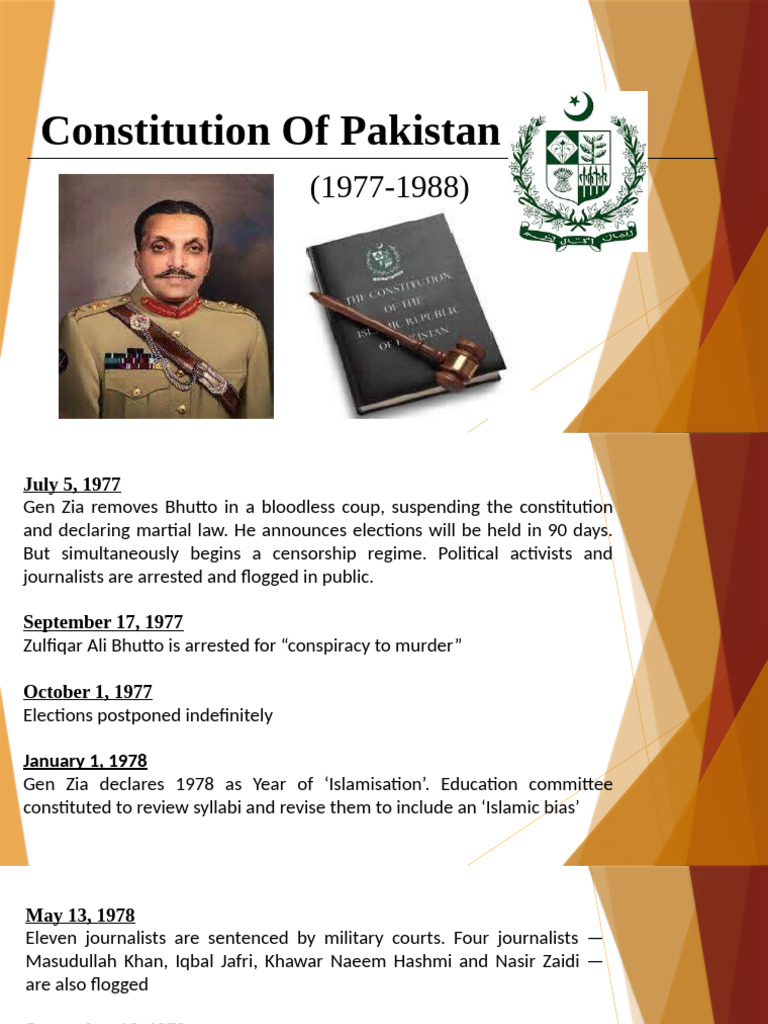 Constitution of Pakistan 1977 To 1988 | PDF | Muhammad Zia Ul Haq ...