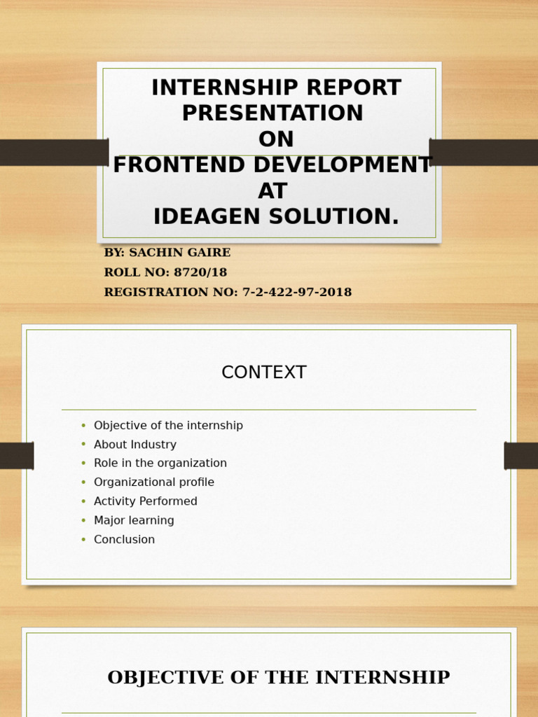 INTERNPRESENTATION | PDF | Computing | Software Engineering