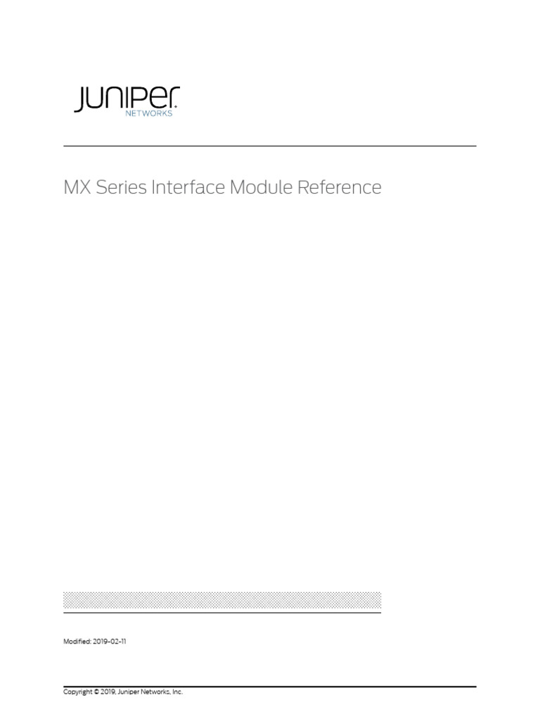 Juniper Mx Series Interface Module Reference | PDF | Data Transmission | Computer Networking