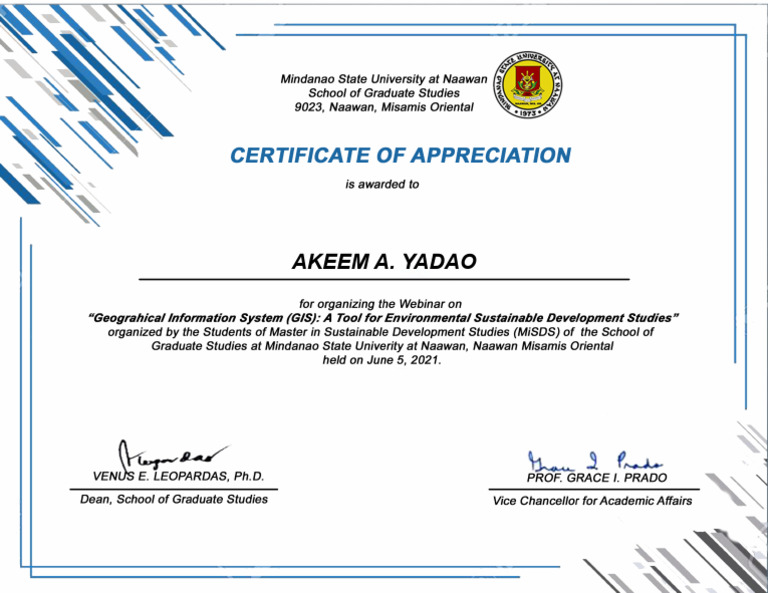 Certificate MSU - GIS | PDF