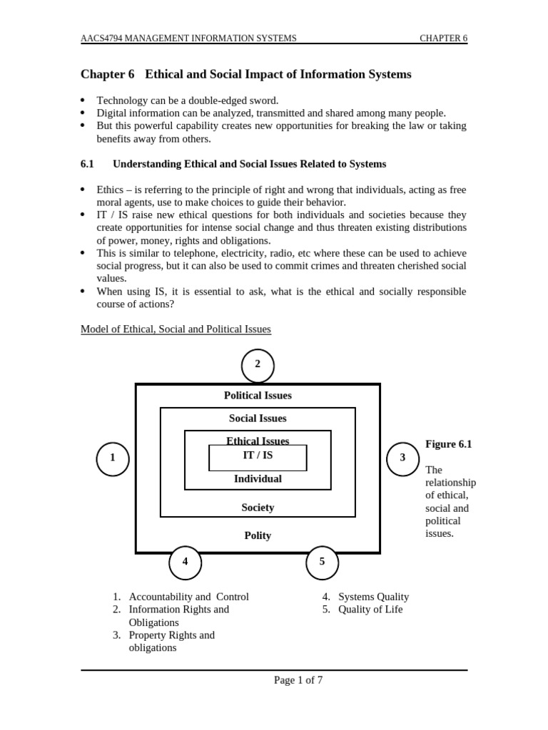 Chapter 6 Ethical and Social Impact of Information Systems | PDF | World Wide Web | Internet & Web
