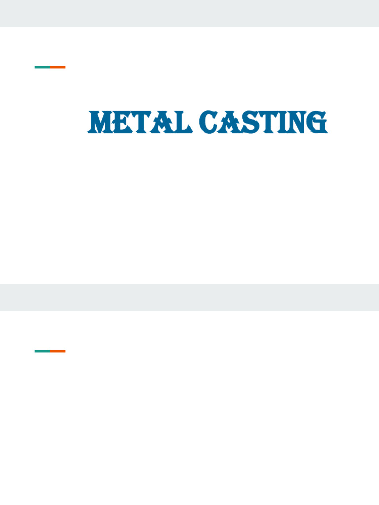 CASTING Process | PDF | Metals | Mechanical Engineering