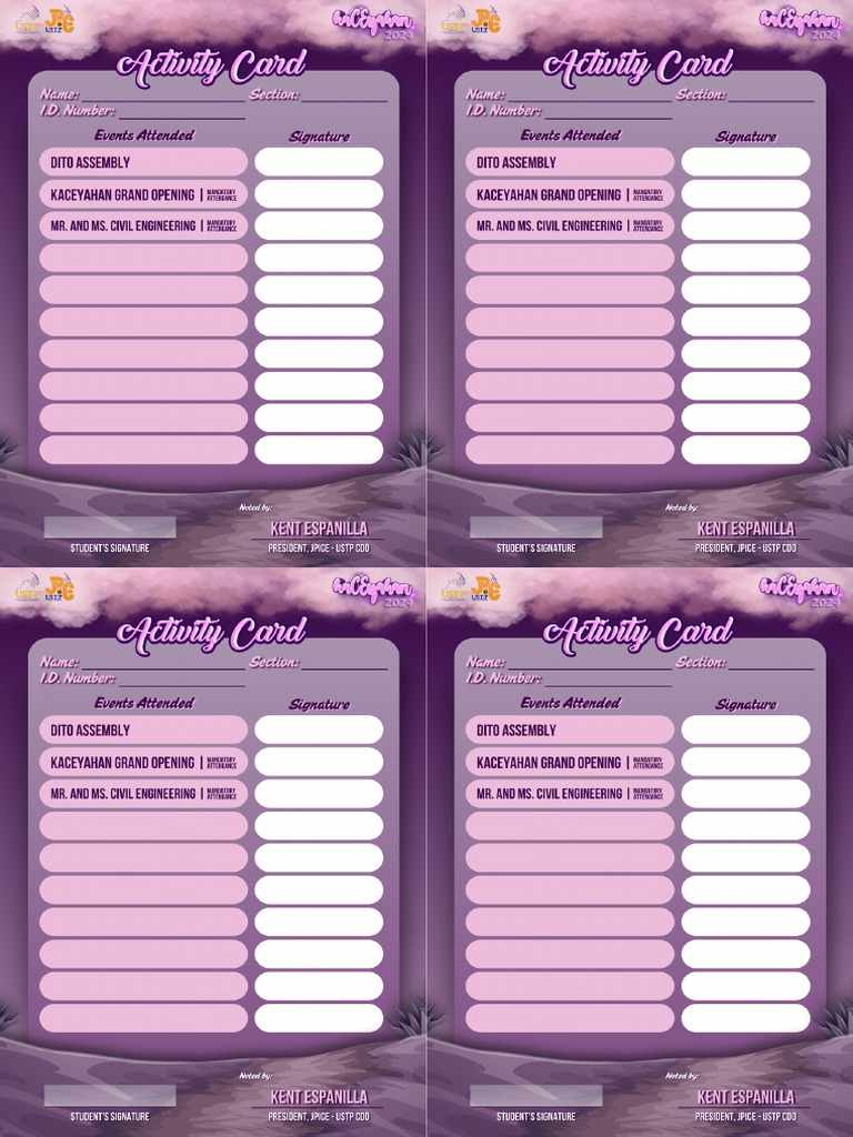 Final Fina Activity Card | PDF