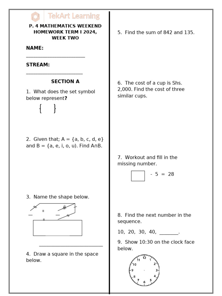 p. 4 maths 2 | PDF