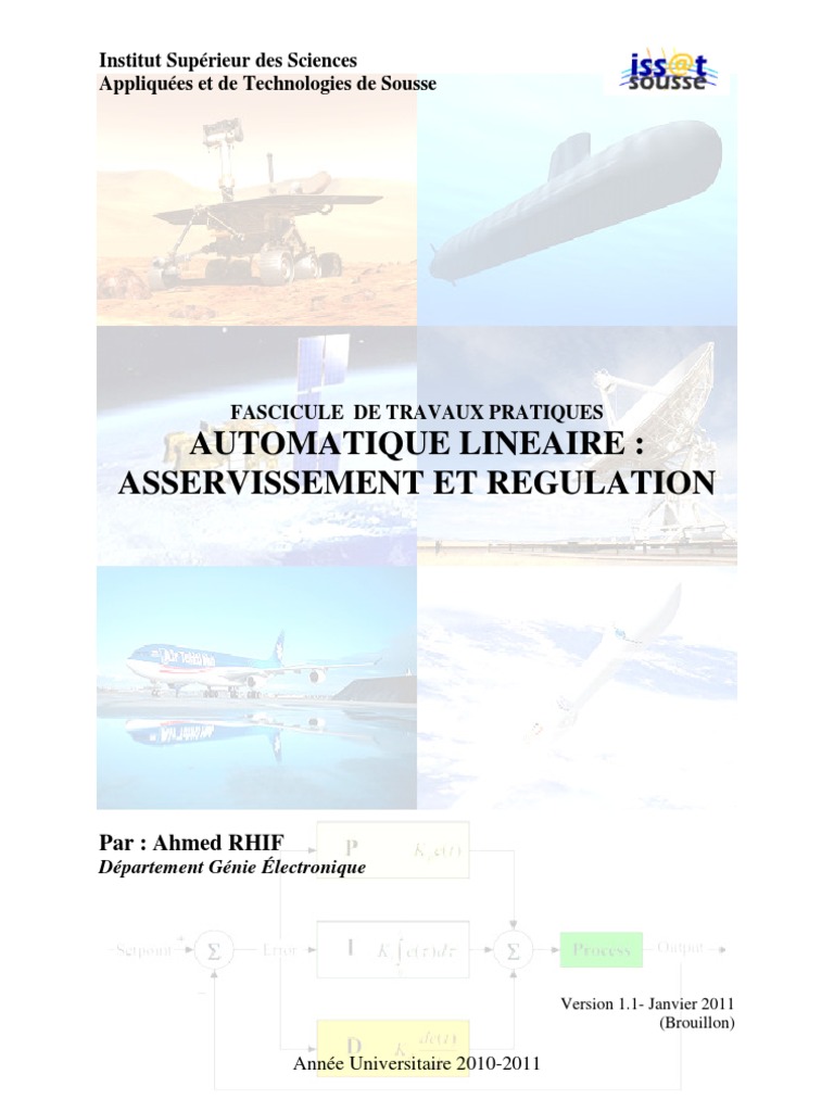 Automatique Linéaire: Asservissement & Regulation | Télécharger ...