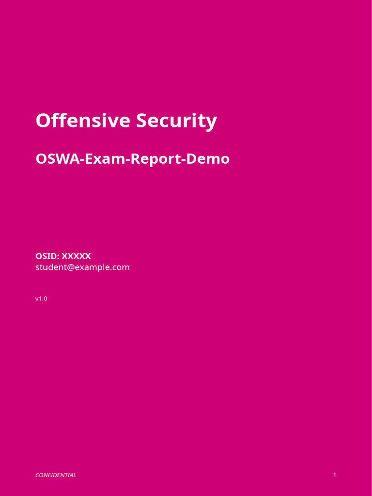 OSWA Exam Report | PDF | Computing