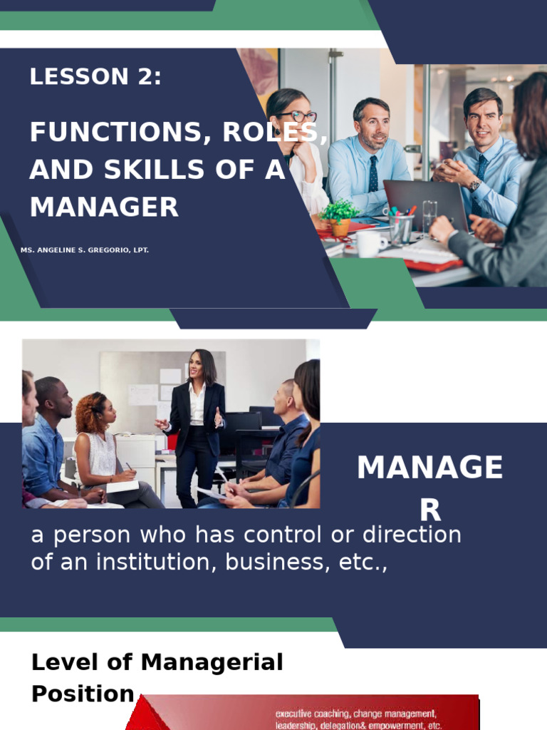 Managerial Functions and Skills Explained | PDF | Social Psychology ...