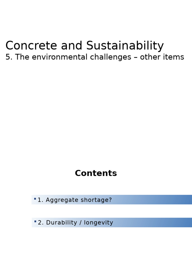 Concrete's Environmental Challenges | PDF | Concrete | Cement