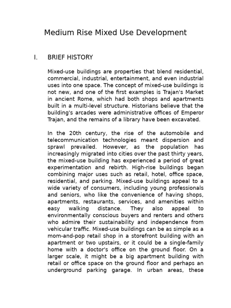 Medium Rise Mixed Use Development (CASE STUDY) | PDF | Mixed Use ...