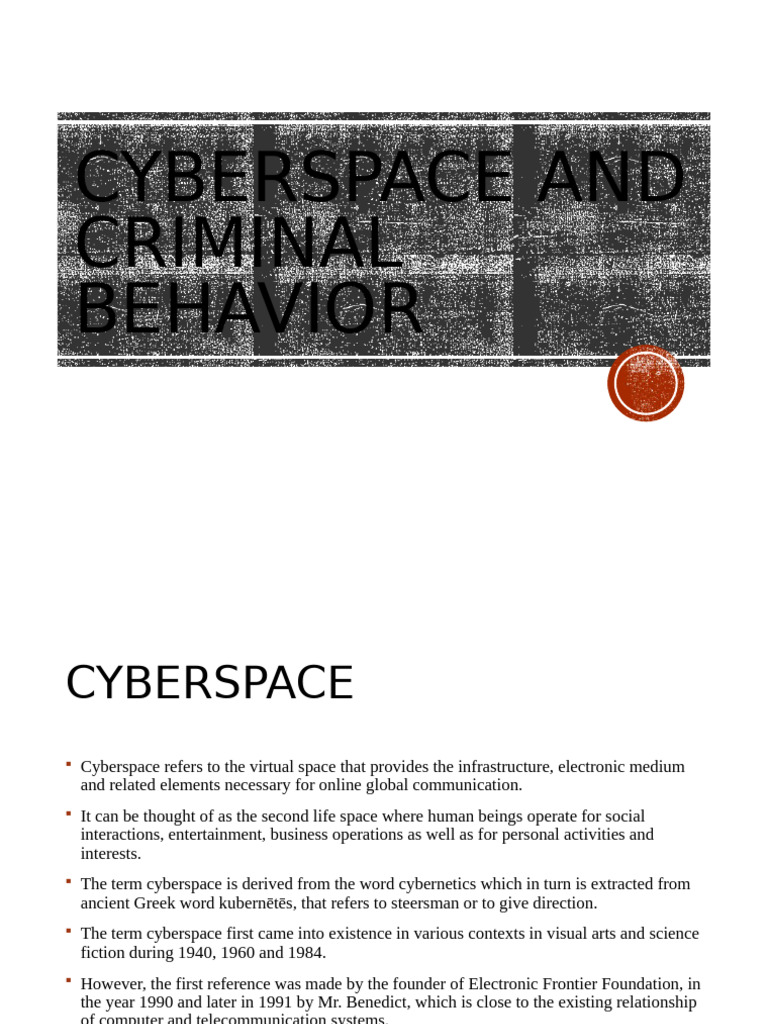 Cyberspace and Criminal Behavior | PDF | Computer Network | Http Cookie